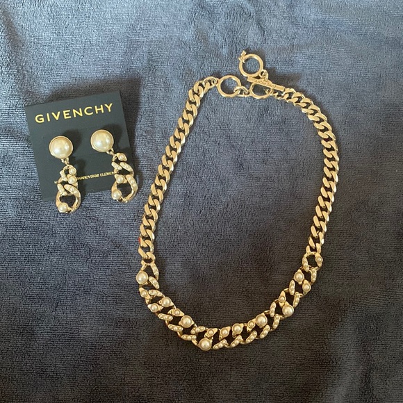 Givenchy | Jewelry | Givenchy Pearl Chain Necklace And Earring Set ...